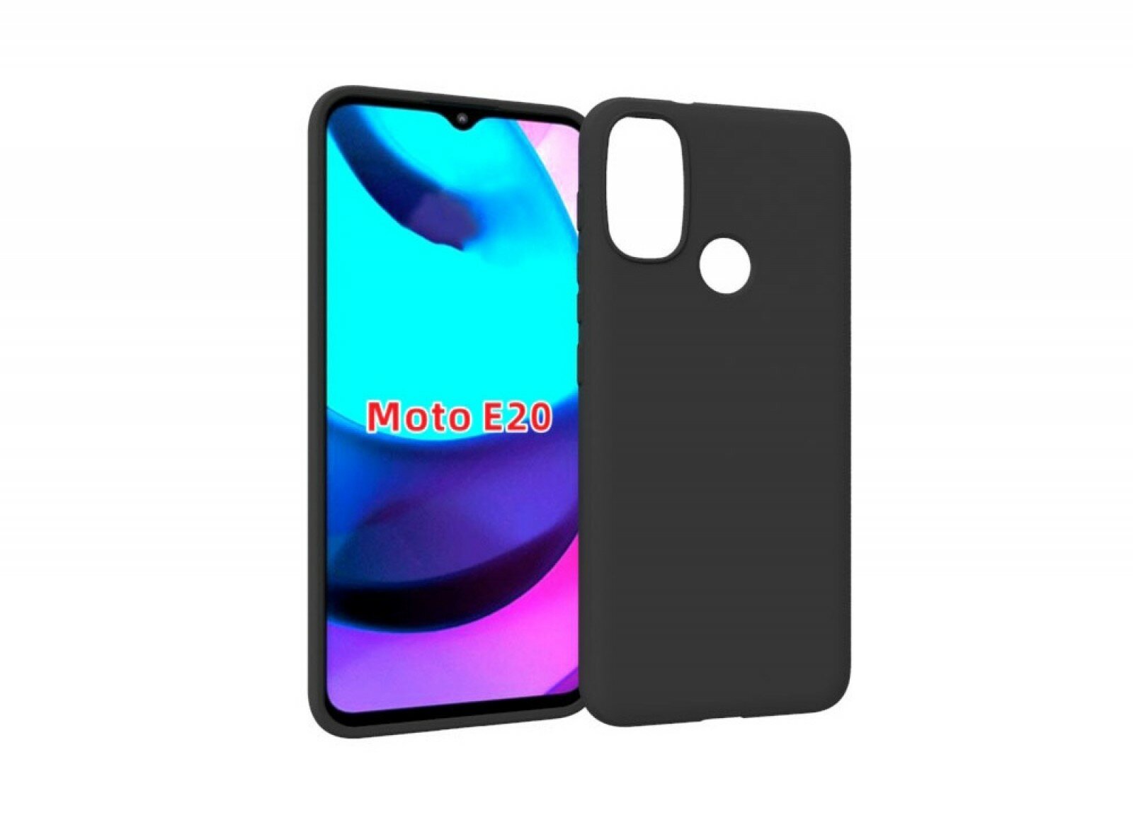 Чехол накладка MyPads для Motorola Moto E20 из мягкого силикона ультра-тонкий черный