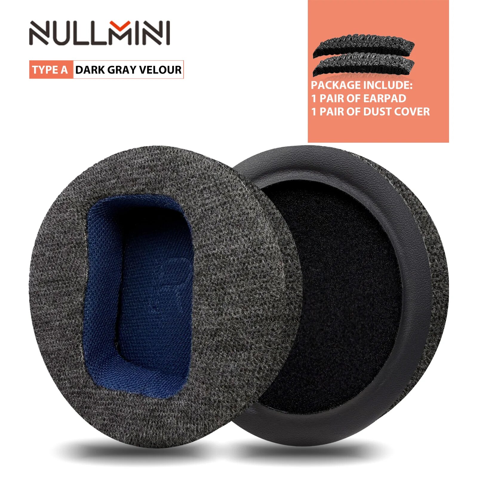 Амбушюры Nullmini Dark Gray Velour Type A