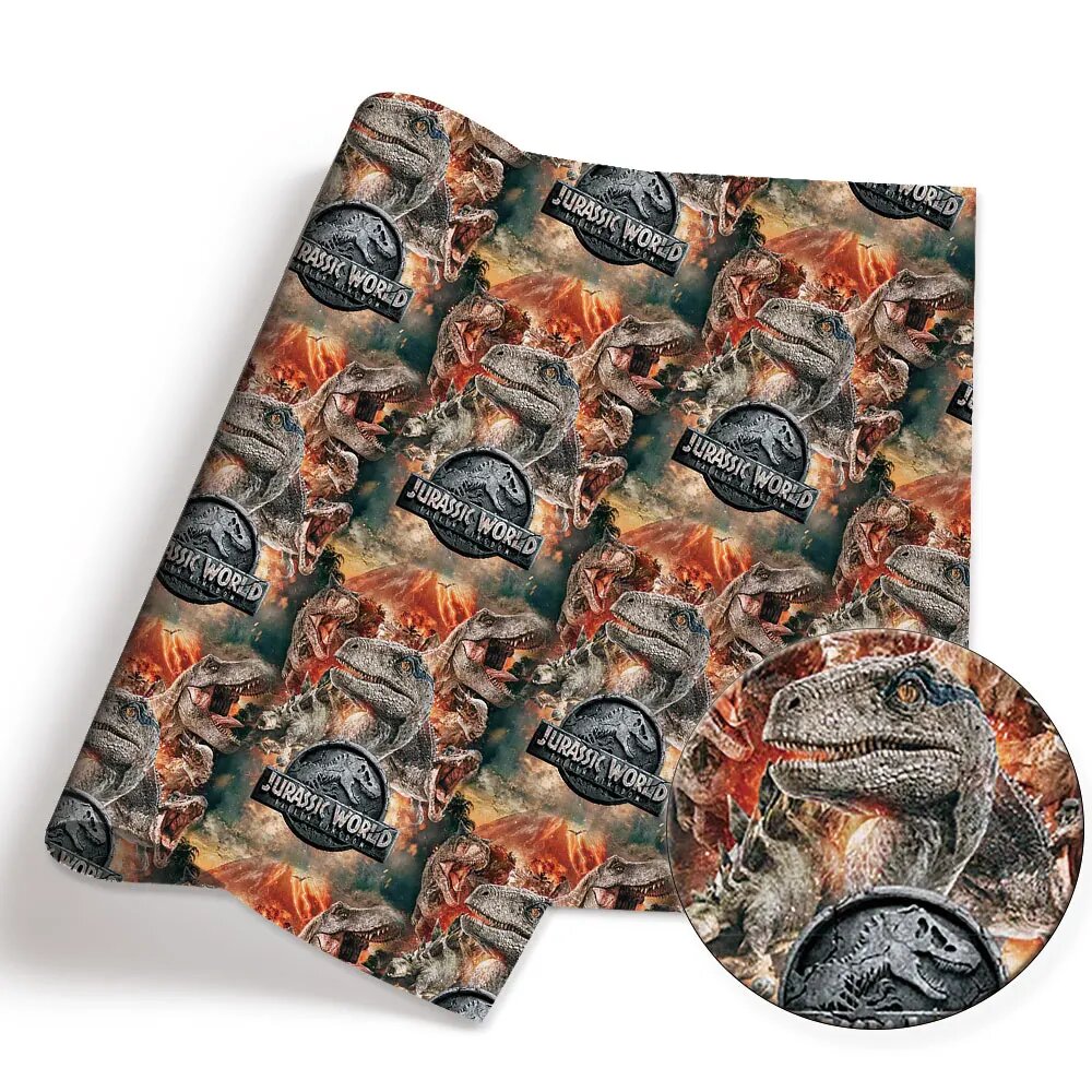 Ткань Jurassic World, серый, 100 cotton, 24490