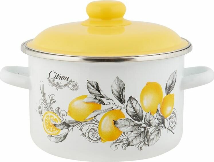 Кастрюля эмалированная Appetite 6RD181M CITRON 3,0л