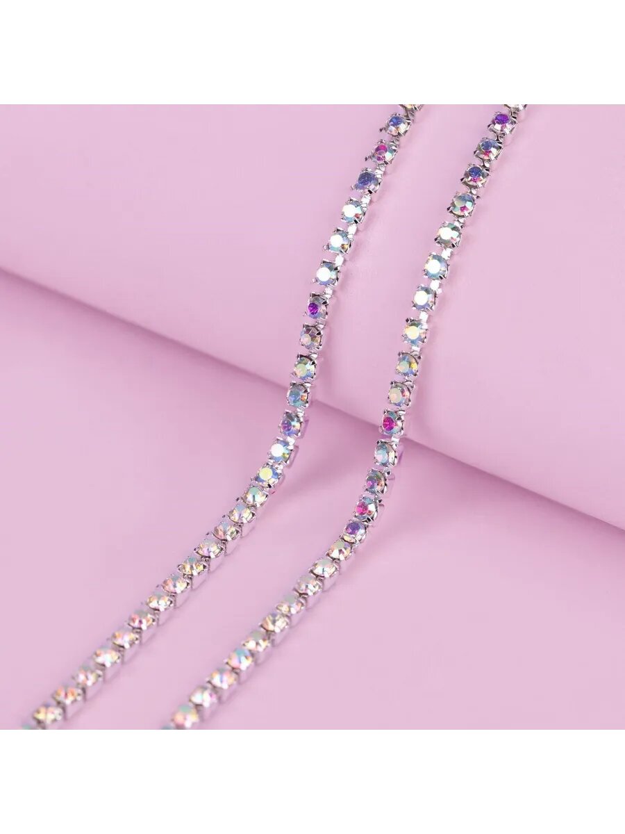 Цепь со стразами голография