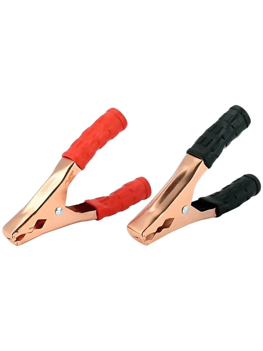 Зажим клеммы автоторг АКБ600А, для пусковых проводов, медь, изоляция термопластичная резина, 2 шт