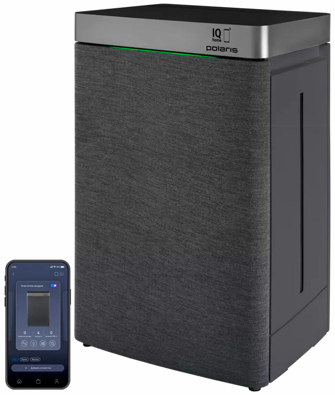 Воздуxоочиститель Polaris PPAT 02A WIFI IQ Home, графитовый