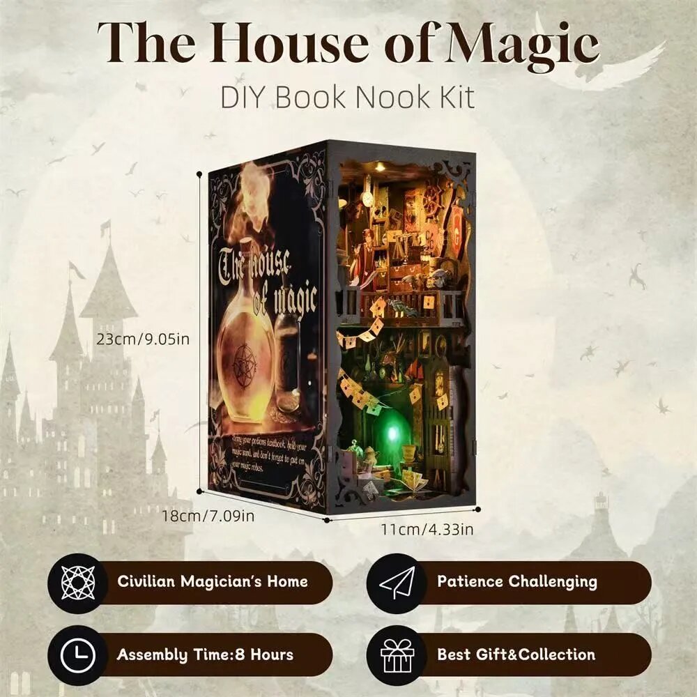 DIY House of Magic Гарри Поттер DIY уютный деревянный домик Пазл для сборки деревянный
