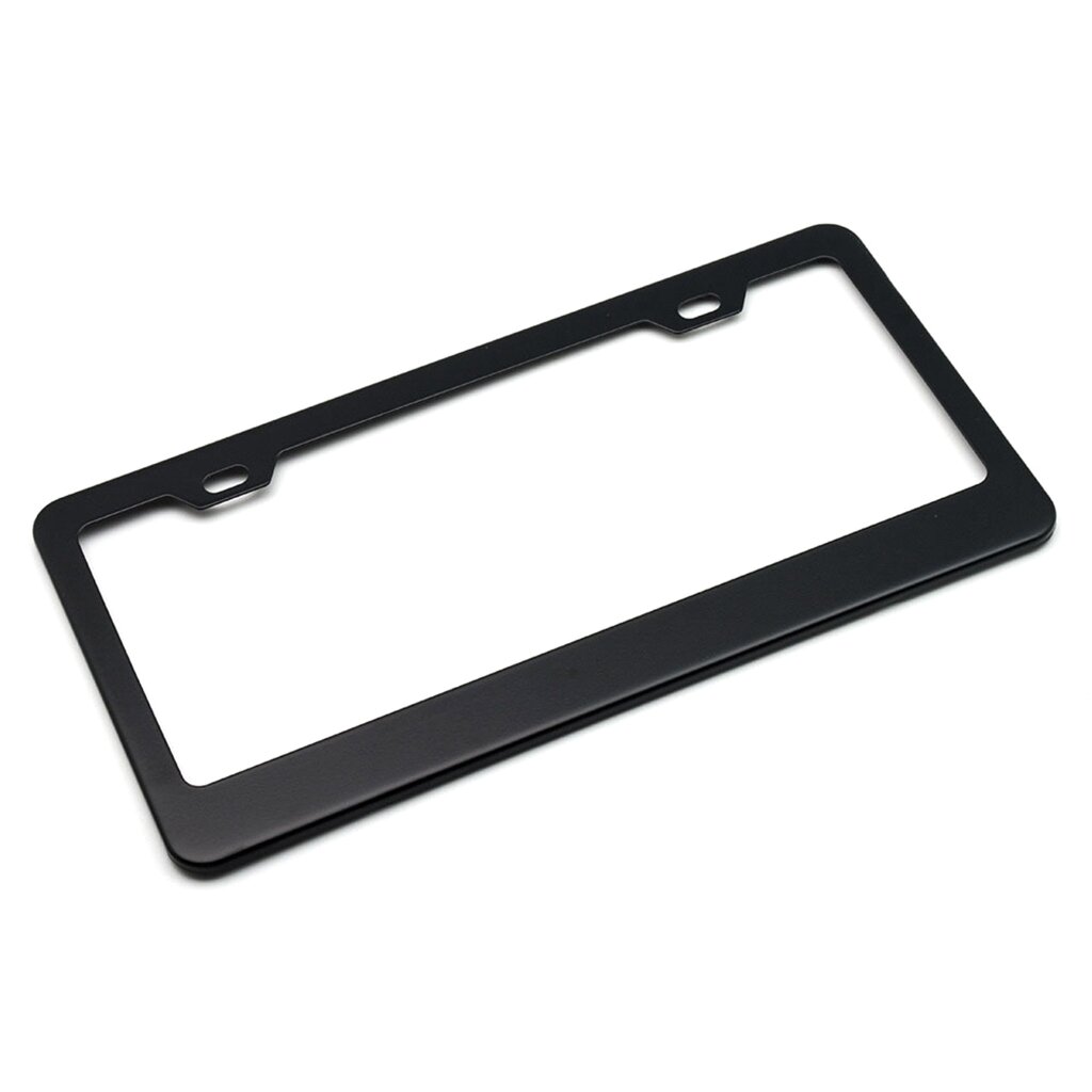 Держатель автомобильного номерного знака из нержавеющей стали рамка номерного знака Американский держатель номерного знака без аксессуаров-черный