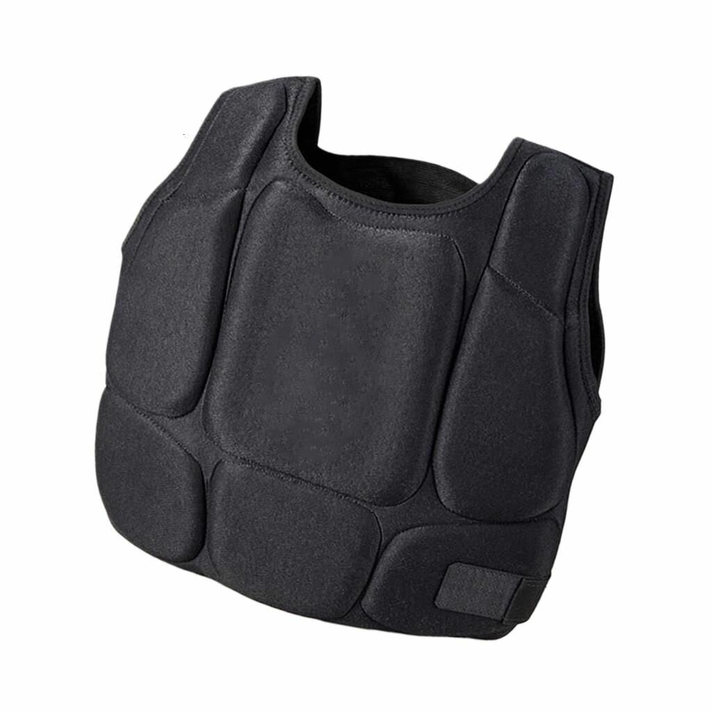 Удобный защитный жилет для карате с быстрой застежкой, Черный - XXL