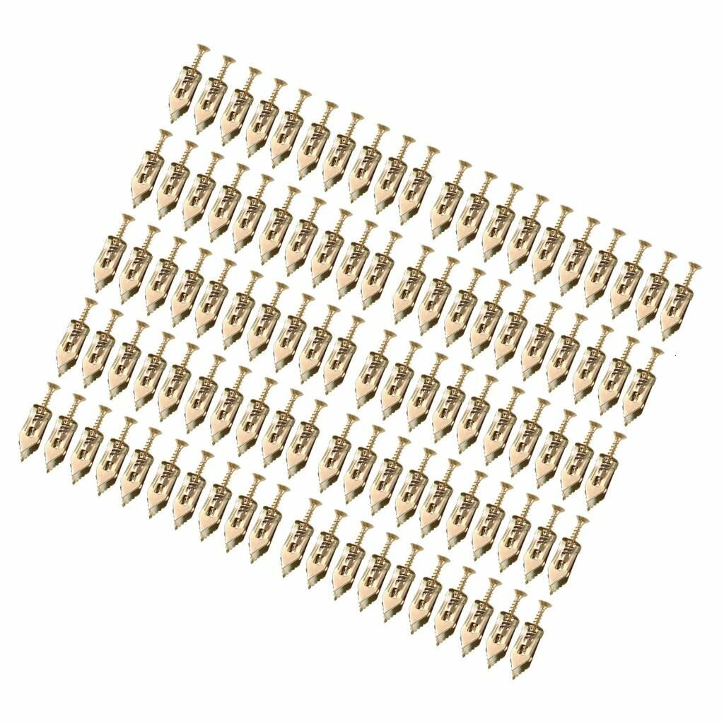 Самосверлящие дюбели для гипсокартона, 100 комплектов