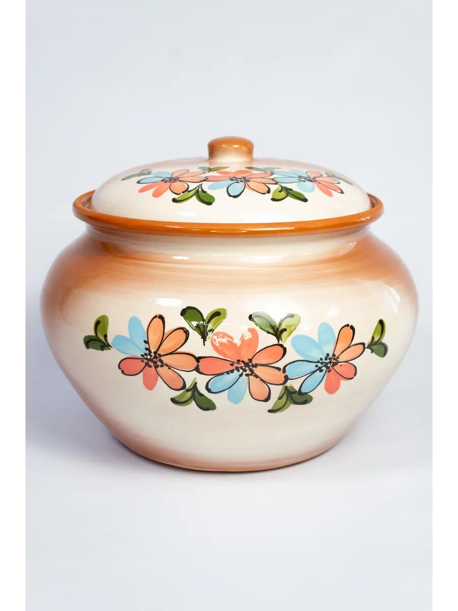 Жаровня 5 л, красная глина