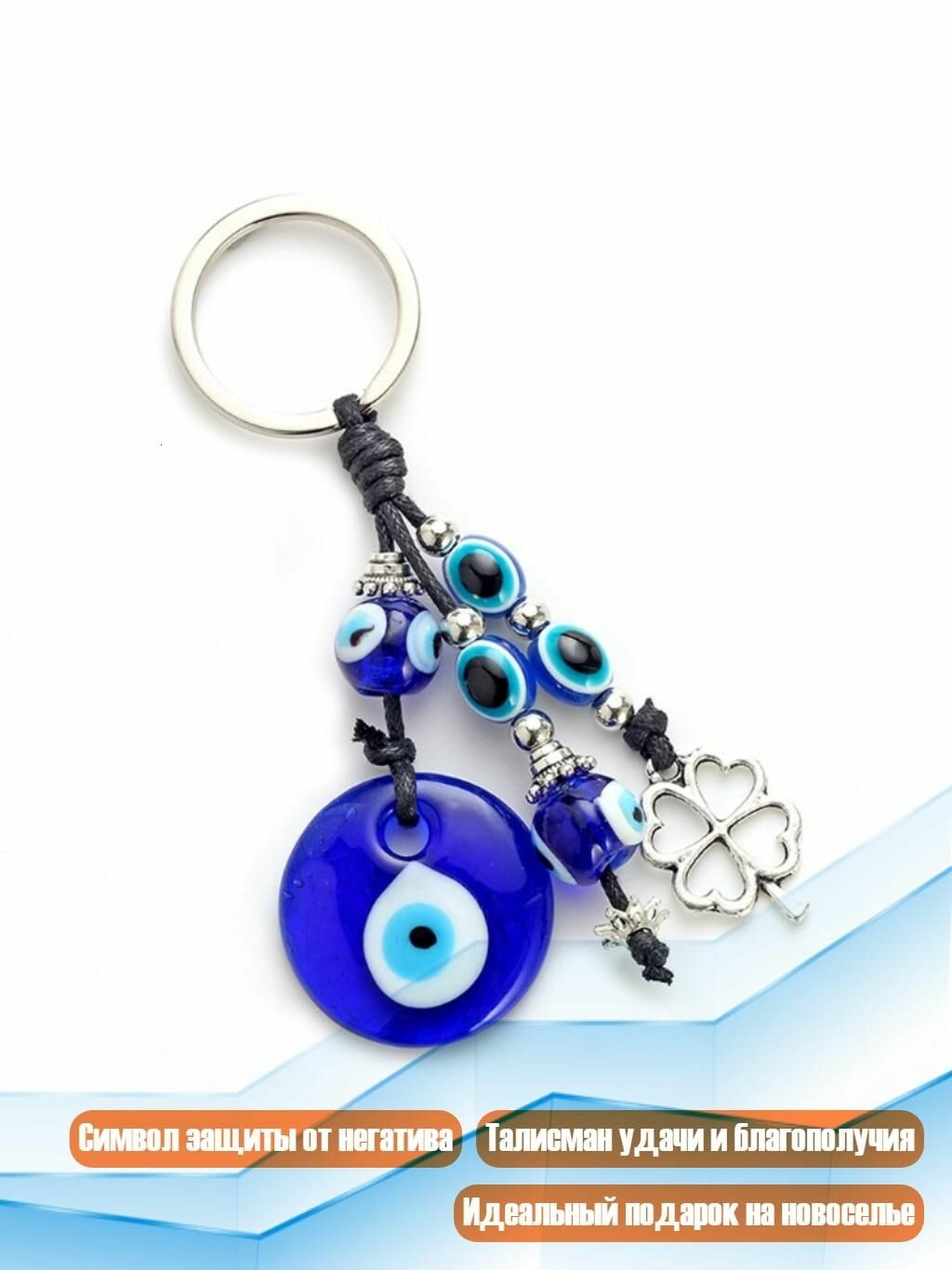 Брелок Глаз-оберег синий