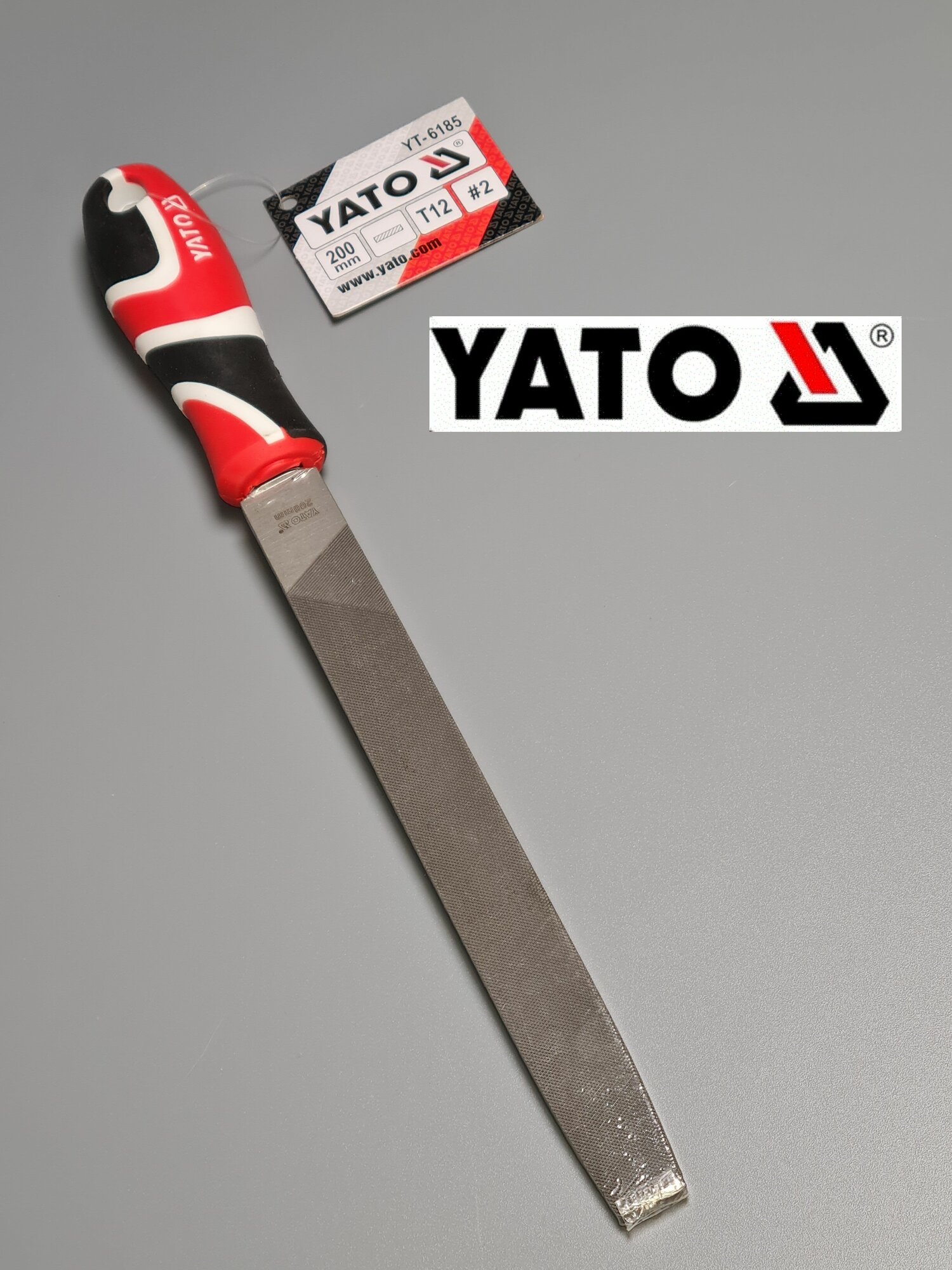 Напильник по металлу плоский 200 мм, №2 YATO YT-6185
