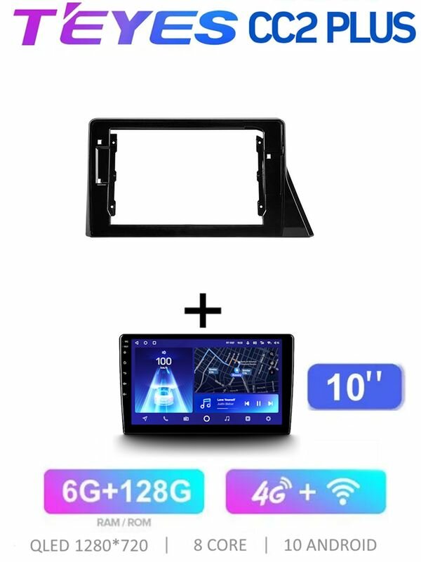 Магнитола 10" Teyes CC2 Plus 6/128 Gb для Toyota Sienta 2 XP170 2015-2022
