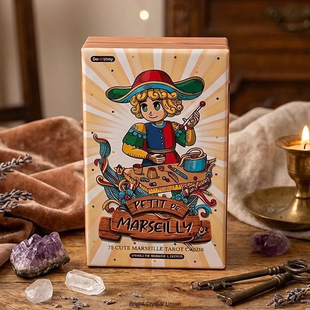 Колода Таро Petit de Marseilly 78 Cute Marseille Tarot Cards для начинающих и экспертов — фото 1
