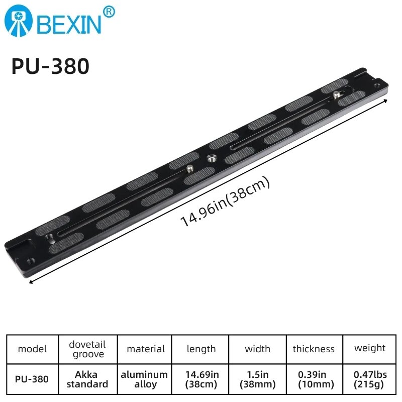 BEXIN PU-380 Быстросъемная пластина для камеры, 380MM