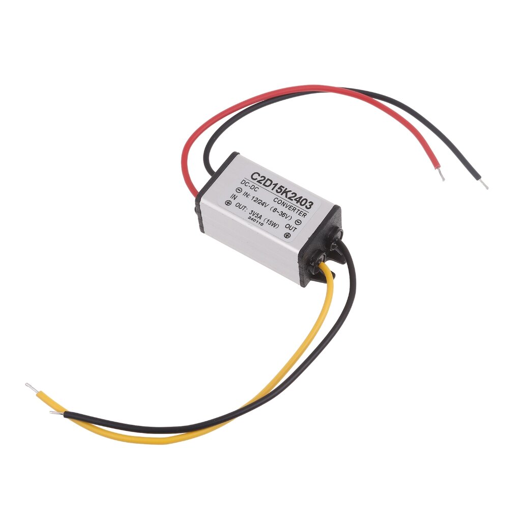 Преобразователь Постоянного Тока от 12 В-24 В до 3 В 5A 15 Вт Понижающий Преобразователь Модуль Пониженный Регулятор Напряжения Автомобильный Преобразователь Мощности