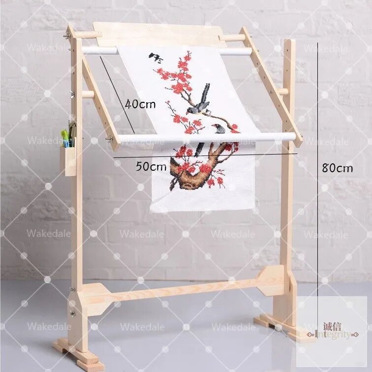 Станок для вышивания пяльцы напольные деревянный для вышивки 40x50x80 см