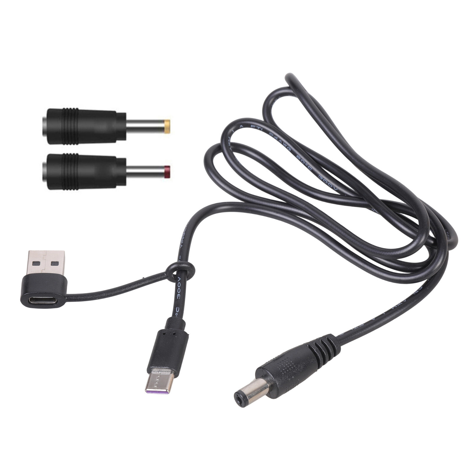 Кабель для зарядки QC3.0 USB Type C на DC5.5x2.1мм с