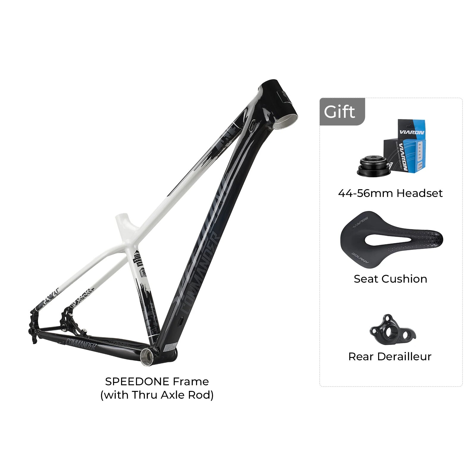 SPEEDONE Мtb 29 рама горный велосипед черный Черный, 29-M, Black White