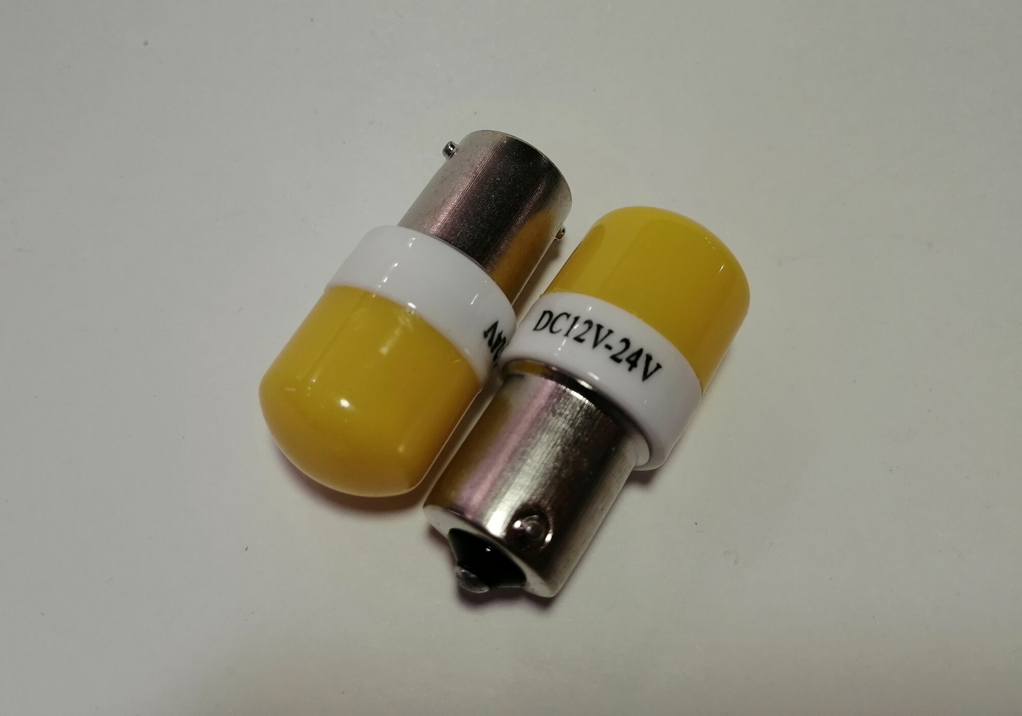 Светодиодная лампа P21W, желтый, один контакт, 12-24V (за 1 шт.), арт: 4302-К