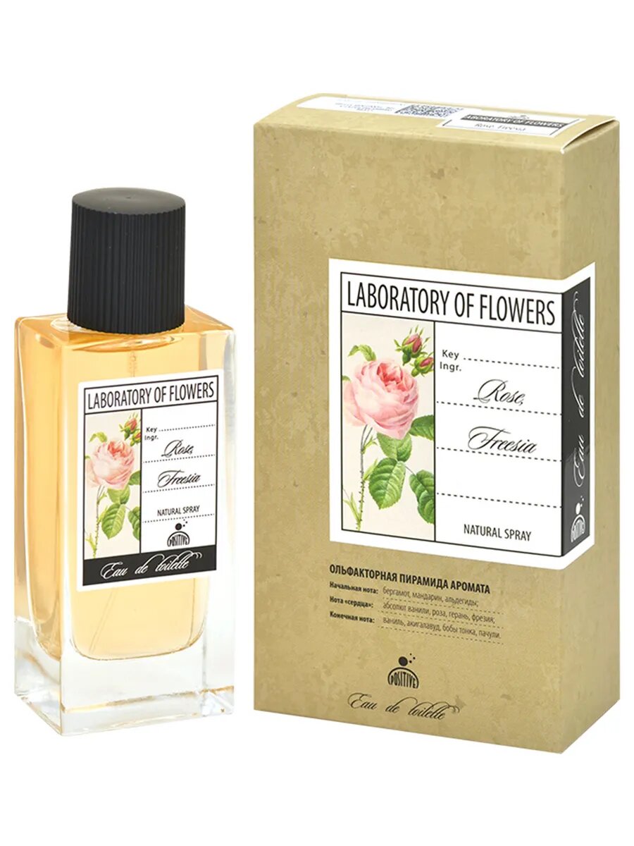 Positive Parfum LABORATORY OF FLOWERS "ROSE, FREESIA" туалетная вода женская 60мл