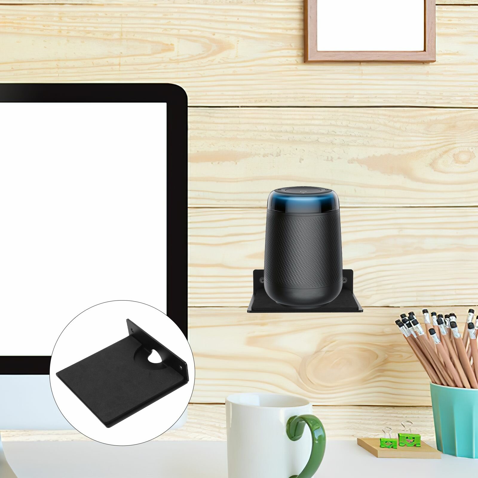 Кронштейн для Акустики Черного Цвета, Подходит для Спальни, 1шт