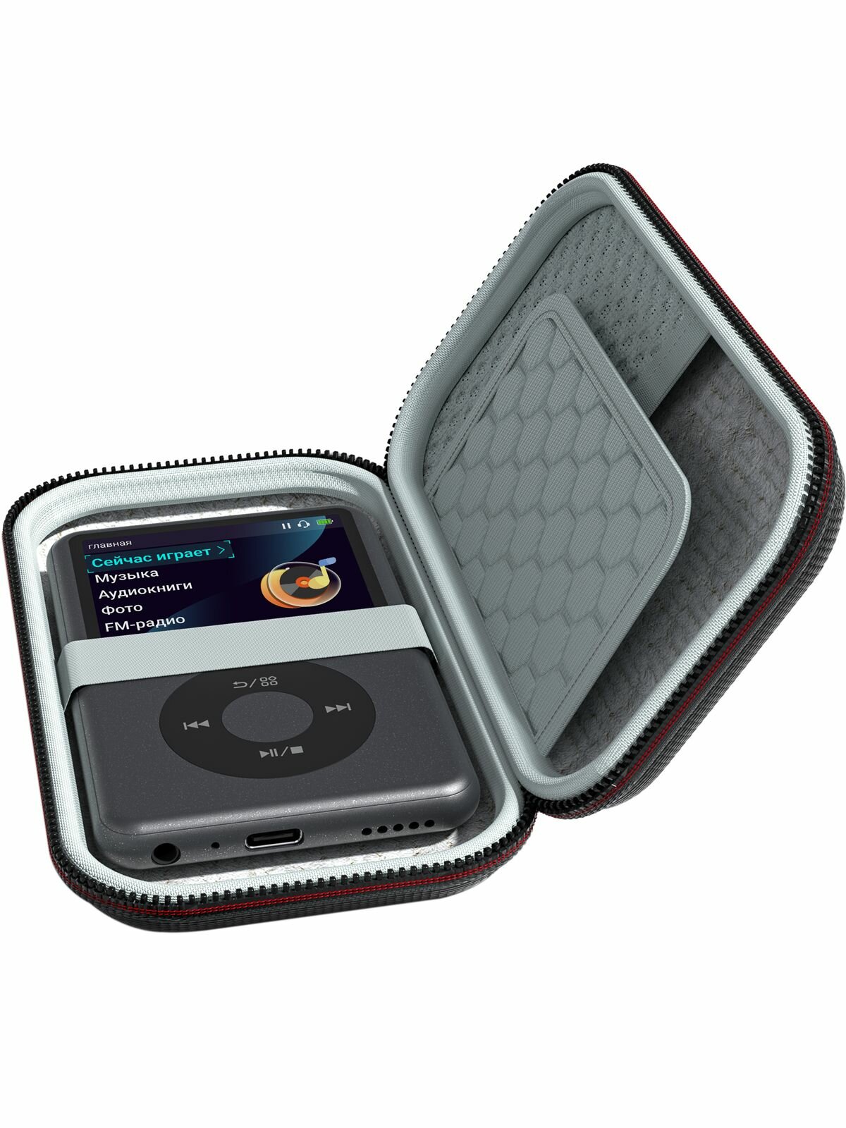 Футляр для хранения MP3-плееров INNIOASIS, iPod Touch, Walkman противоударный и легкий защитный чехол серая