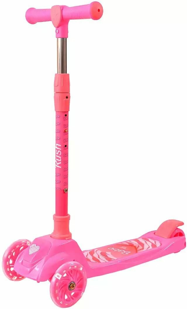 Самокат RUSH ACTION 3-х колесный, Babe, светящиеся колеса, нагрузка до 40 кг