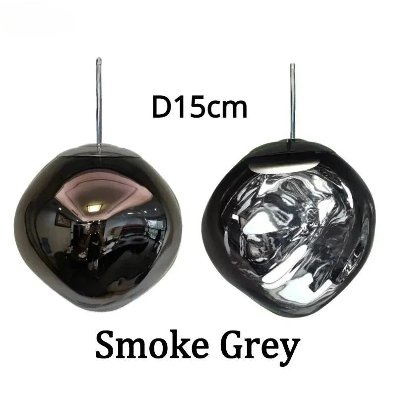Потолочный светильник в стиле лавы E27 Smoke Grey, светодиодный для гостиной и спальни, D15cm