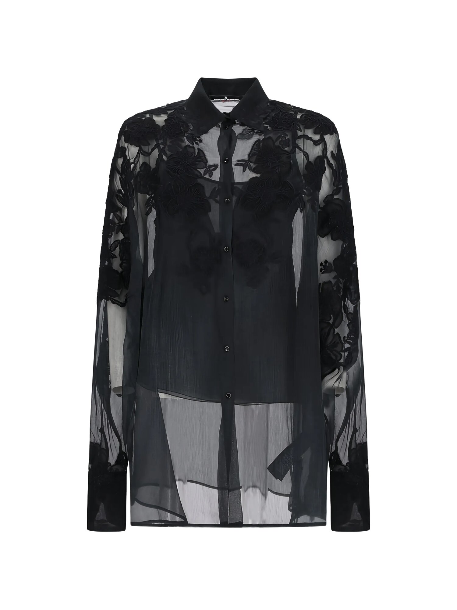 Рубашка Embroidered sheer shirt