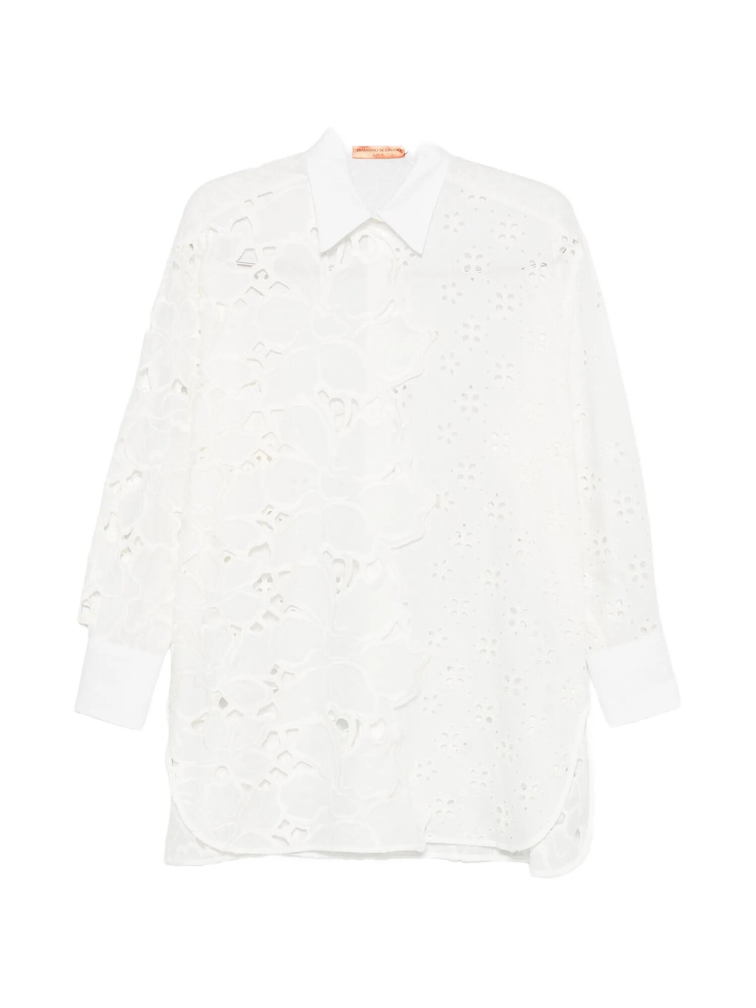 Рубашка Broderie-anglaise floral-detail shirt