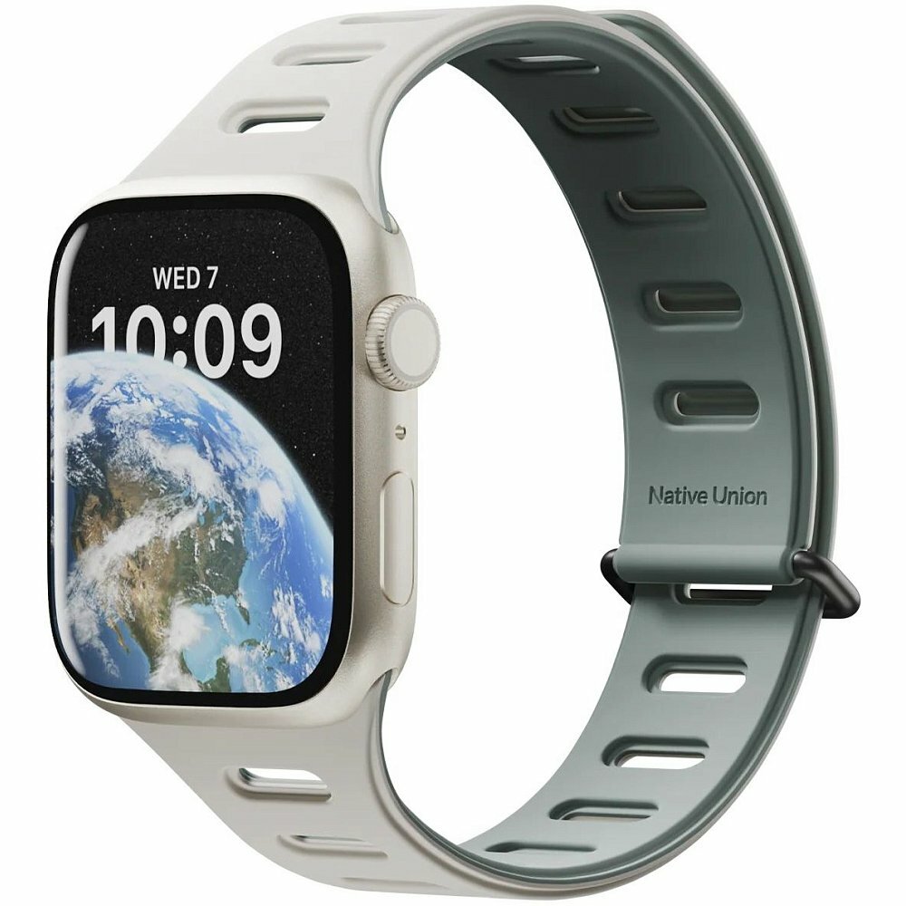 Ремешок для умных часов Native Union для Apple Watch Magnetic 38/40/41 мм зелёно-серый