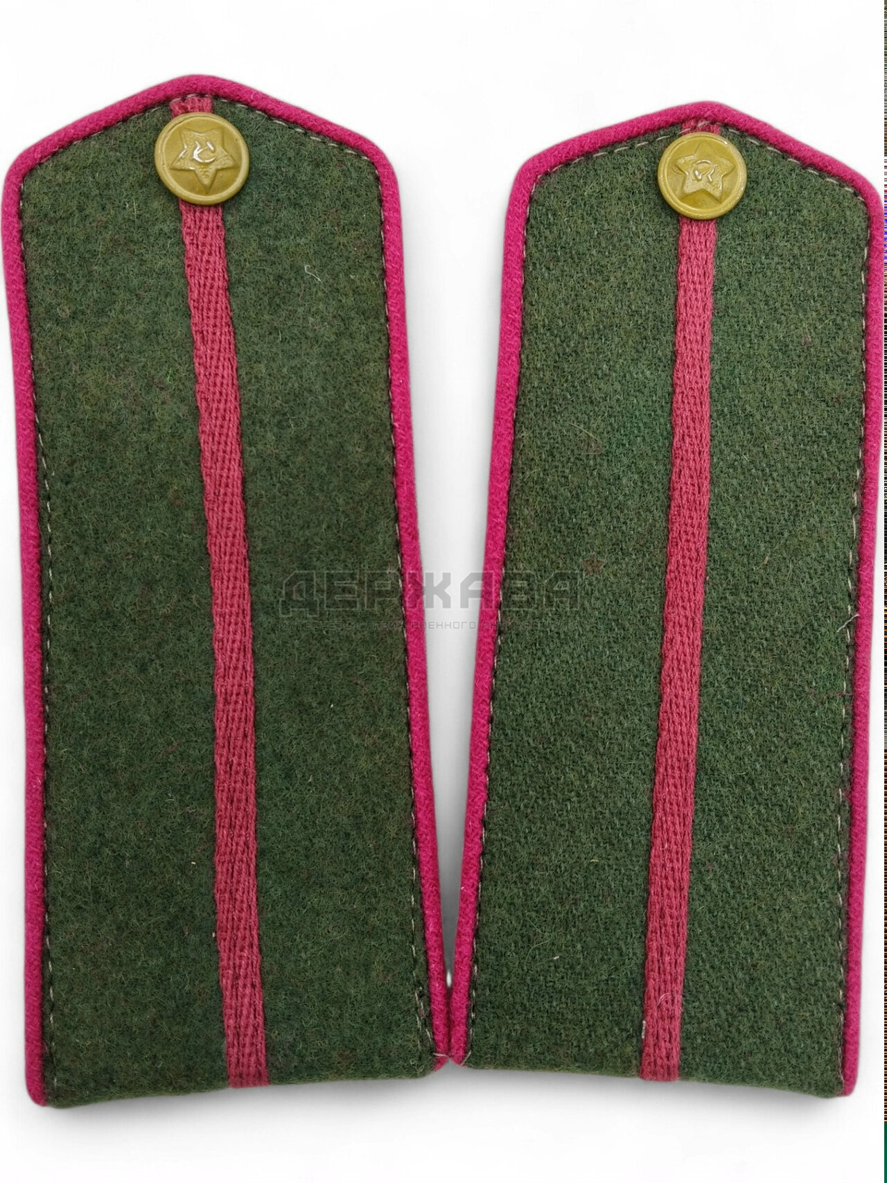 Погоны полевые офицерские 1 просвет, пехота, РККА, СССР обр. 1943 г.