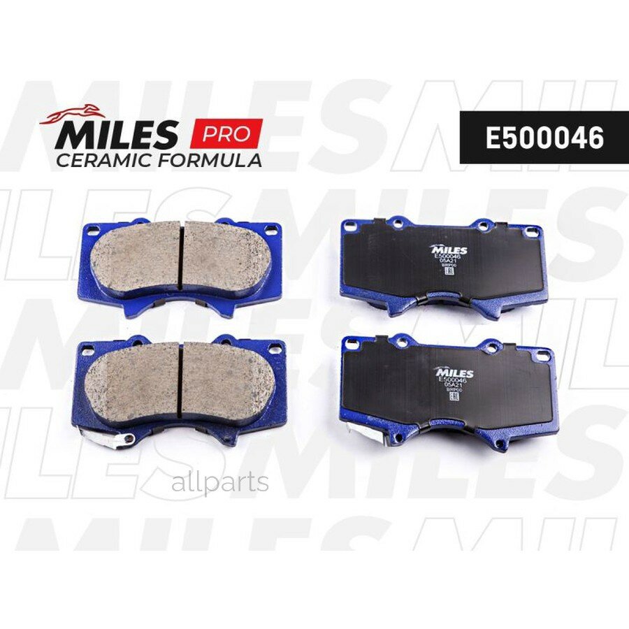 MILES E500046 Колодки тормозные TOYOTA LC 120 4.0/3.0D/MITSUBISHI PAJERO 06> передние Ceramic