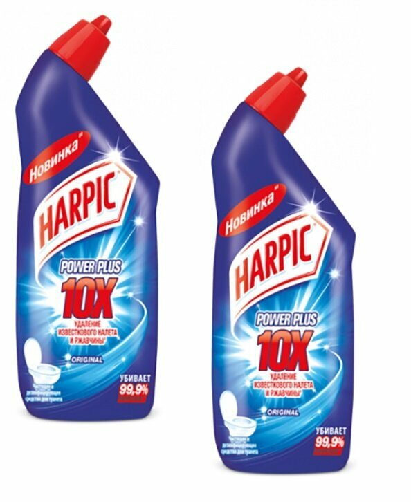 Средство Harpic Power Plus дезинфицирующее для туалета Original, 700мл 2шт