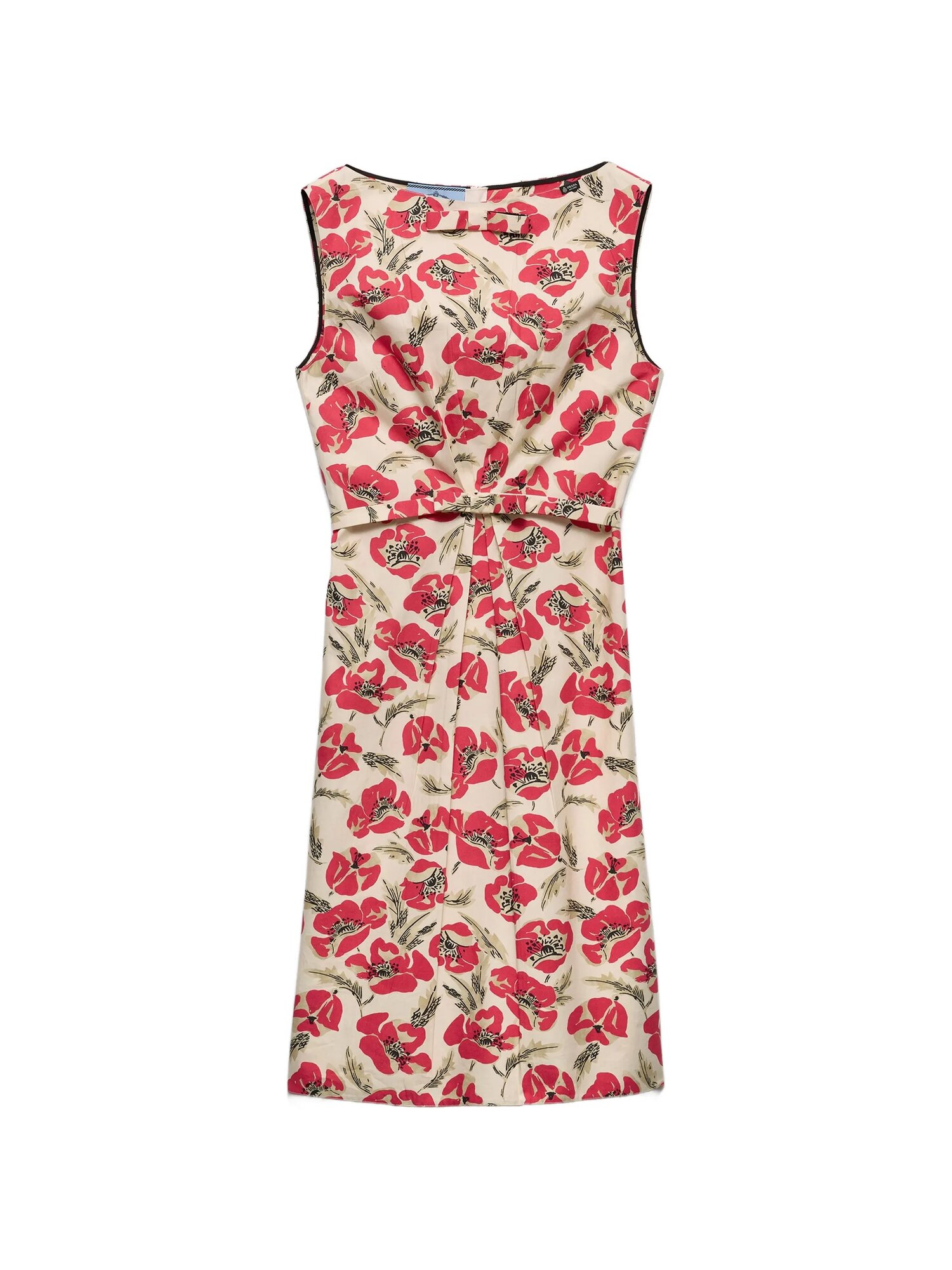Платье Printed soft poplin dress