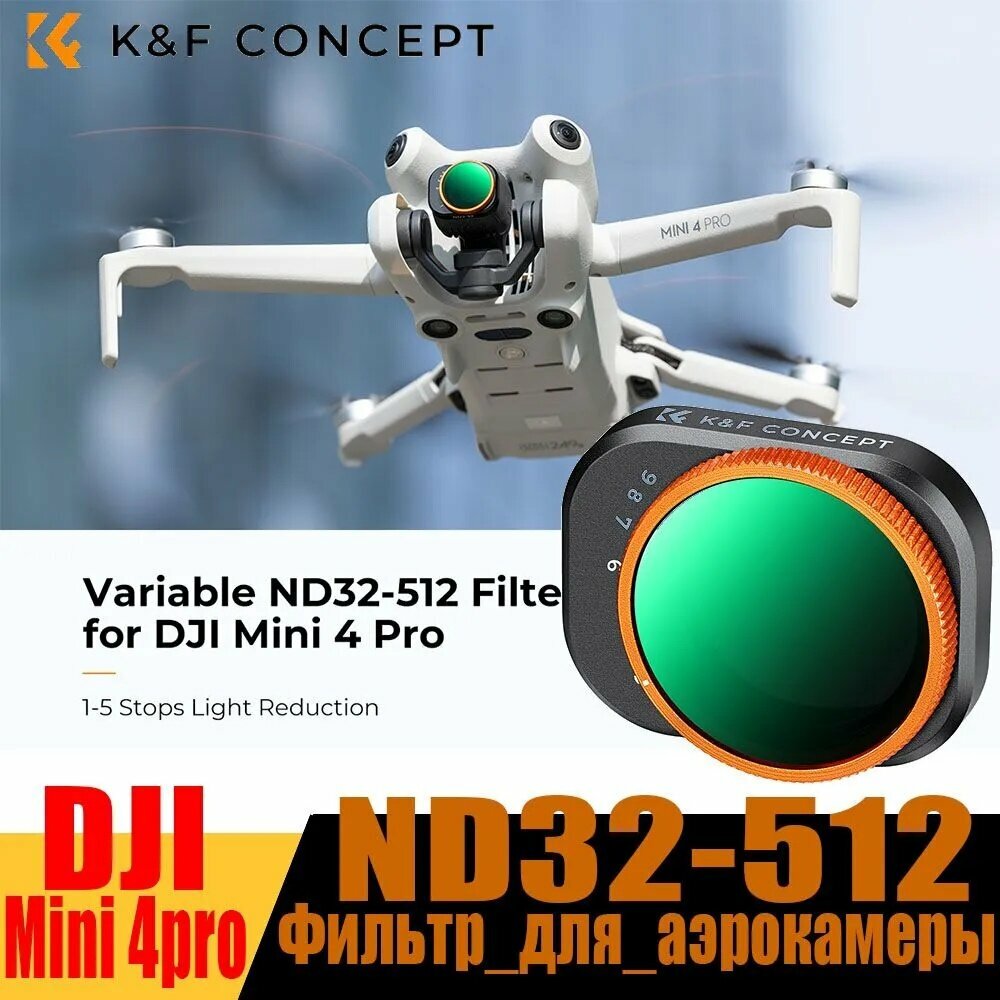 K&F CONCEPT Нейтральный (ND) светофильтр 20 мм, черный