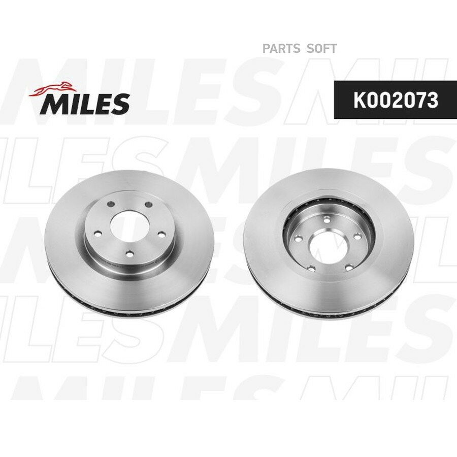 MILES K002073 Диск тормозной NISSAN QASHQAI 07-/X-TRAIL 07-/RENAULT KOLEOS 08- передний вент. ()