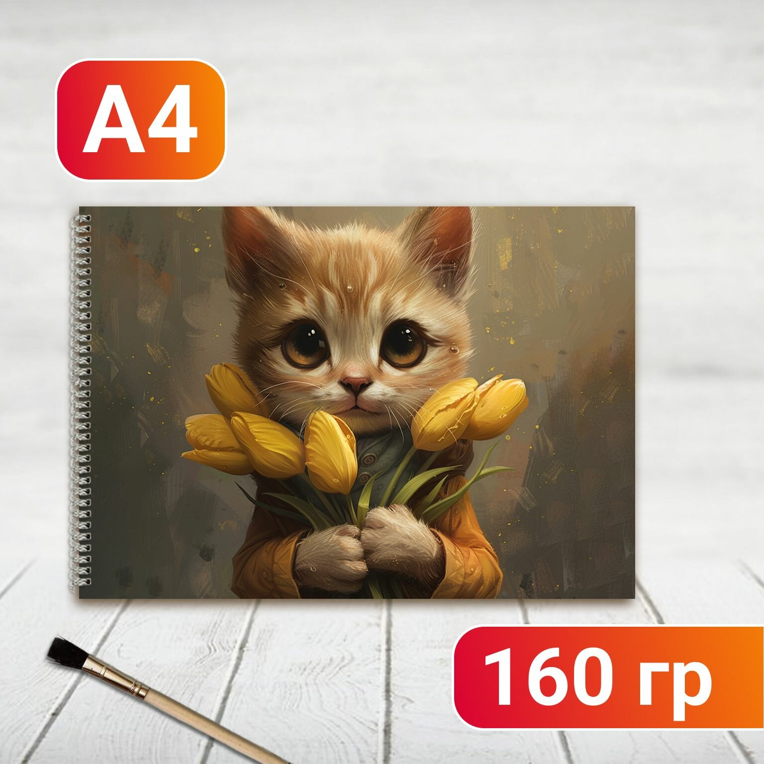 Альбом для рисования Котик