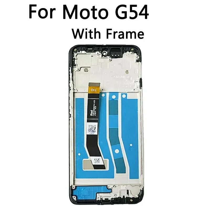Для Motorola Moto G54 XT2343-1, XT2343-2, LCD дисплей с рамкой, сенсорный экран, сборка панели диджитайзера