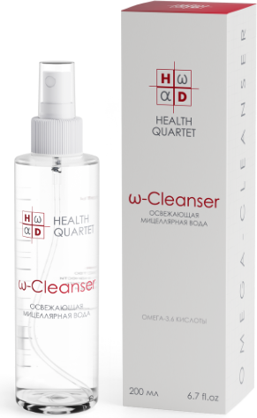 HEALTH QUARTET Omega Cleanser мицеллярная вода освежающая Omega Cleanser Micellar Water 210ml