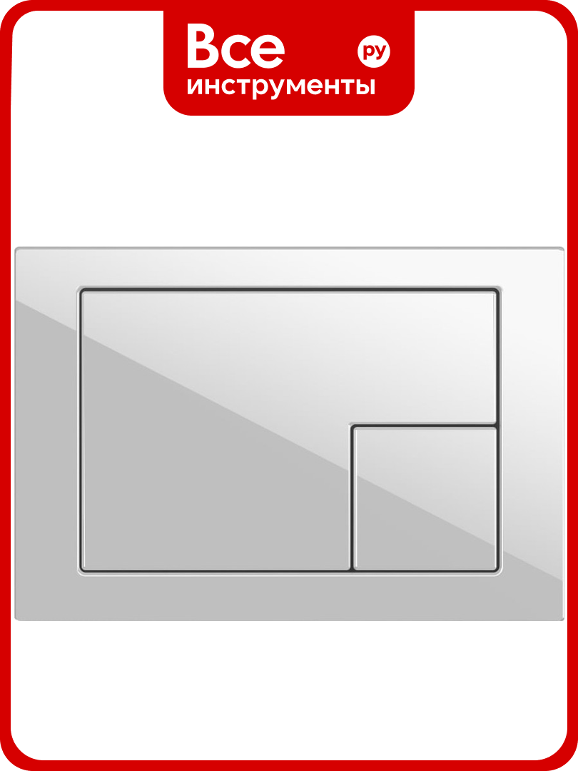 Кнопка Cersanit CORNER для LINK PRO/VECTOR/LINK/HI-TEC пластик, белый 64077, пластиковый