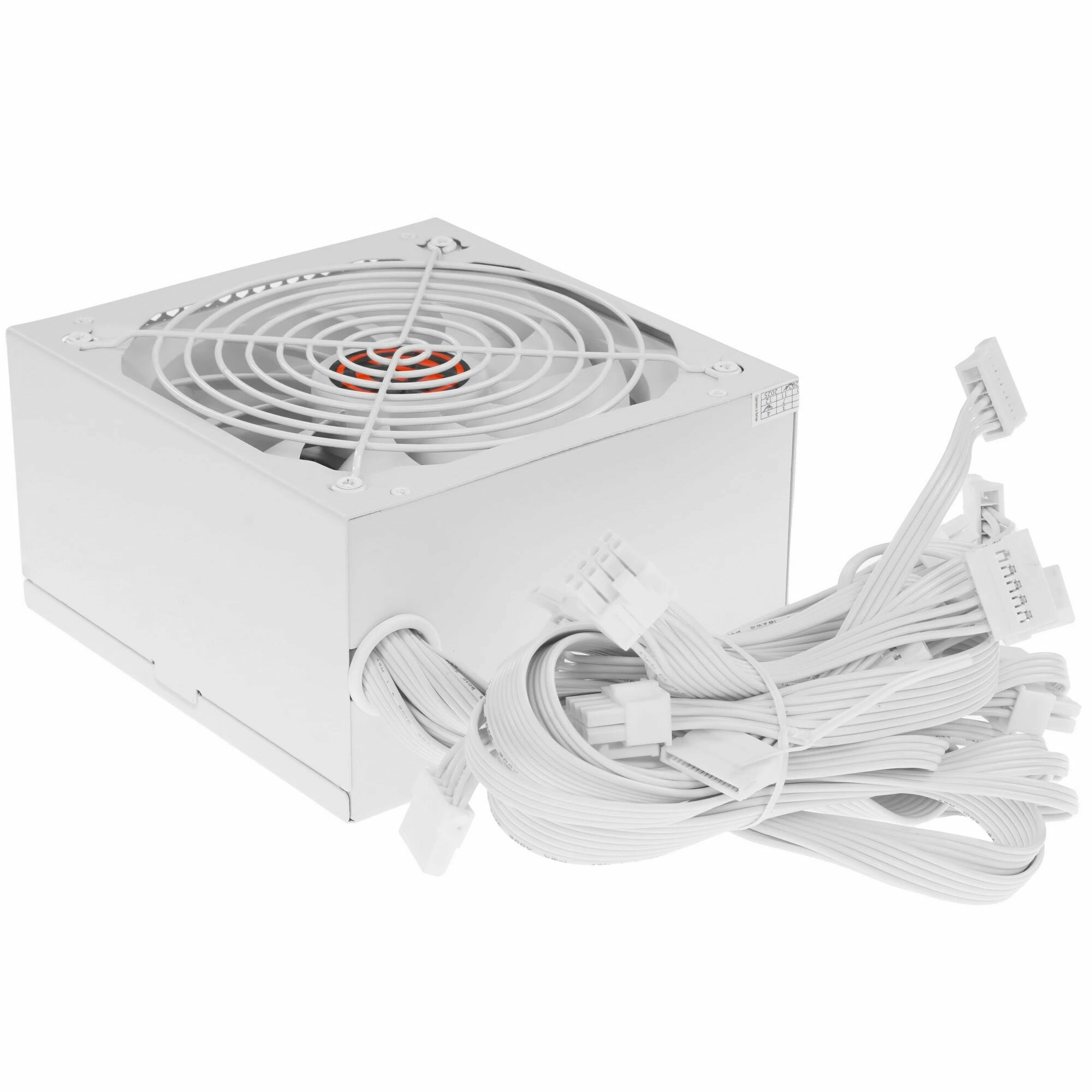 Блок питания Ginzzu PC800 80 Plus Standart (PC800белый) белый - ATX 20+4 пин, 4 pin + 4 pin CPU, 7 SATA, 2 x 6+2 pin PCI-E