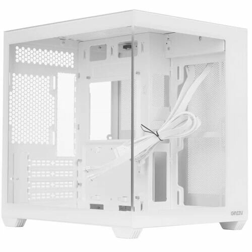 Компьютерный корпус Ginzzu V410 (V410) белый - Mini Tower, Micro-ATX, USB 2.0 Type-A, USB 3.2 Gen 1 Type-A