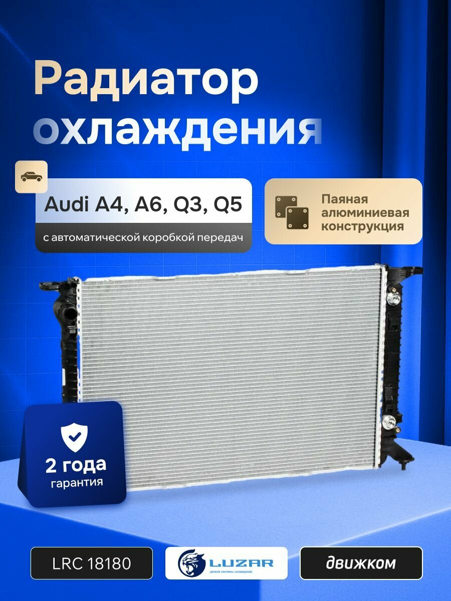 Радиатор охлаждения Audi A4, Q3, Q5 / LUZAR