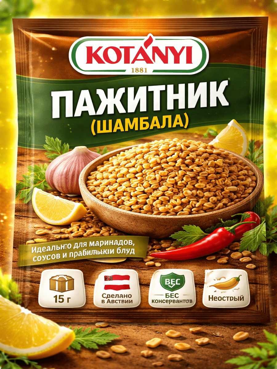 Пажитник (шамбала) Kotanyi семена, 15г