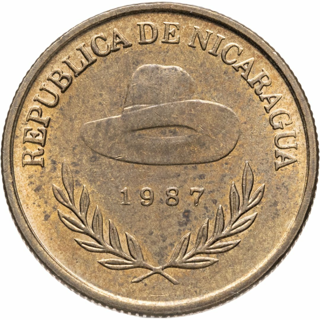 Никарагуа 1 кордоба cordoba 1987, Бронза, в сохранности AU