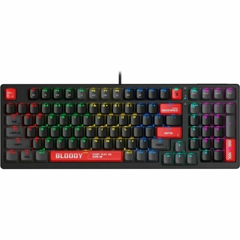 Клавиатура A4Tech Bloody S98 механич. черн/красн USB for gamer LED (S98 RED), 2154953