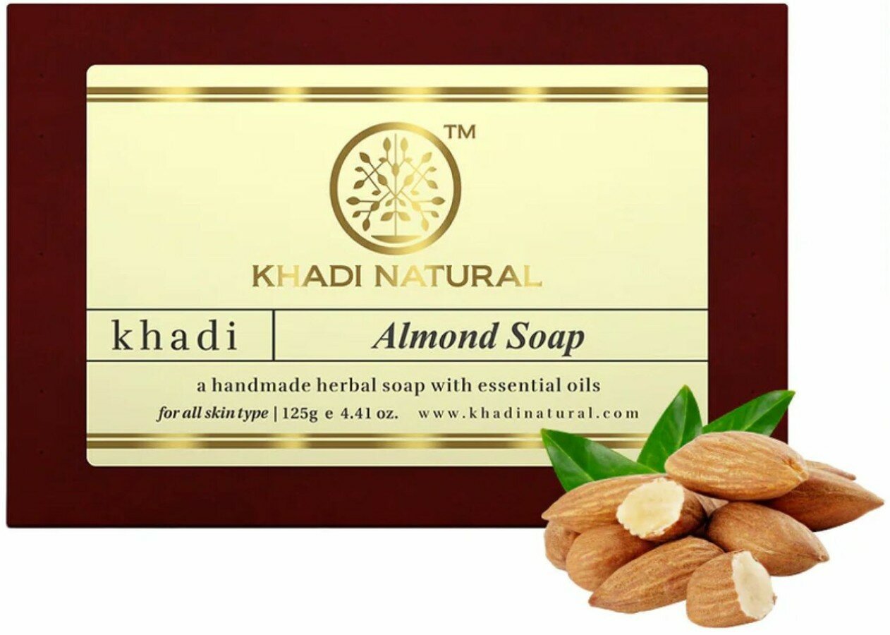 Мыло Миндаль Кхади Khadi Almond soap 2 шт. по 125 г