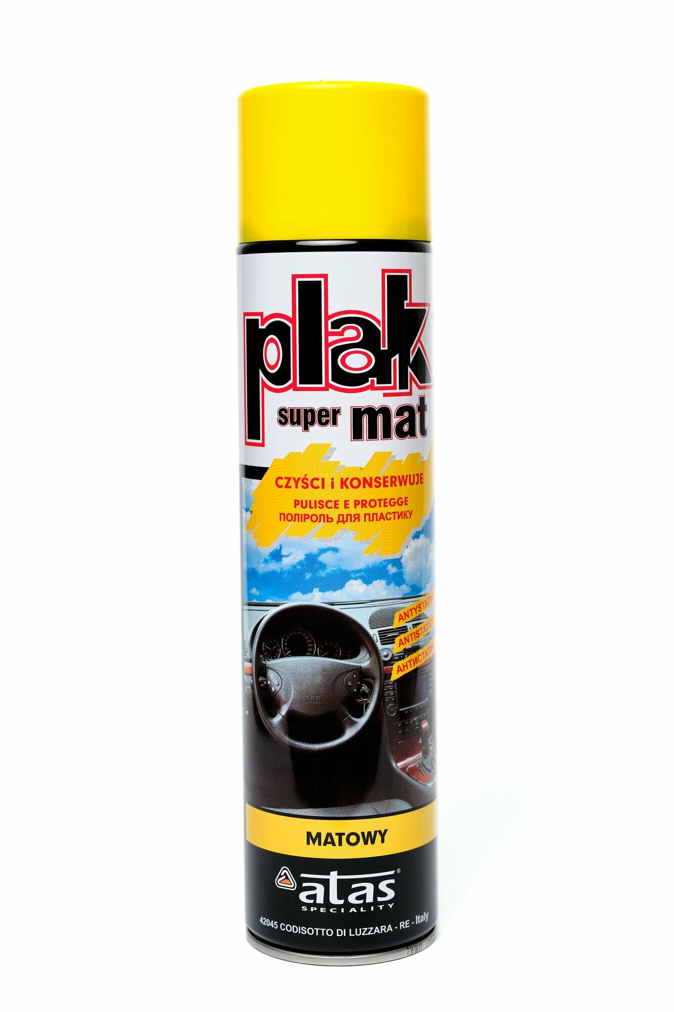 Полироль салона PLAK "Super Mat" 600 мл аэр. Лимон PLAK 5150