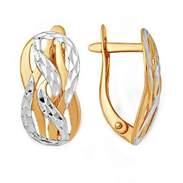 Серьги, красное золото, 585 проба