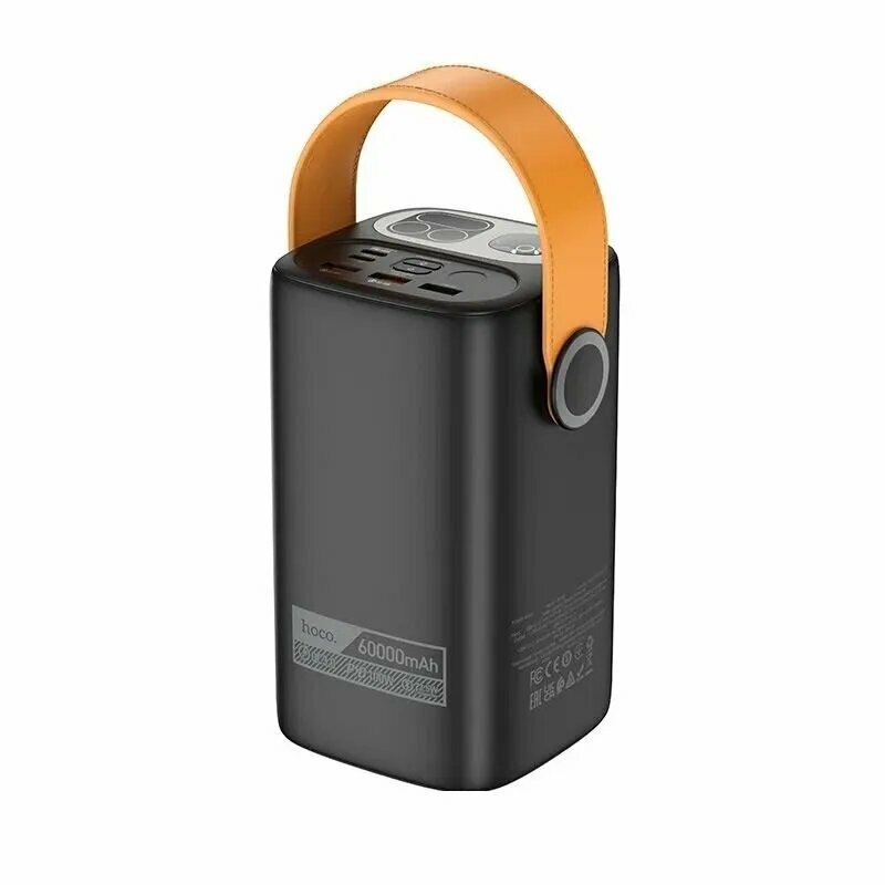 Мощный внешний аккумулятор Хоко на 60000mah для смартфонов и ноутбуков/ повербанк быстрая зарядка 100W / пауэрбанк Hoco